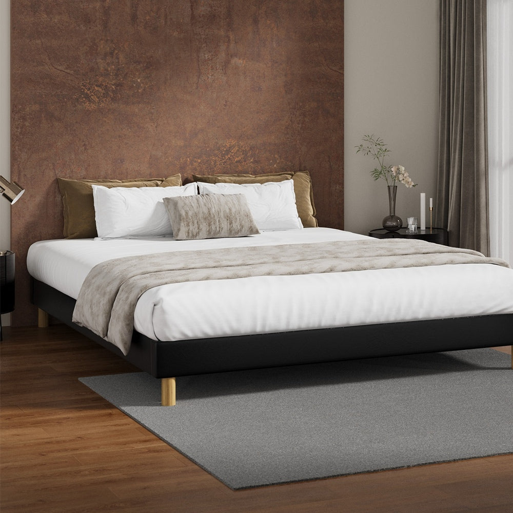Siena Faux Leather Bed Base - King | Original Mattress Factory Australia